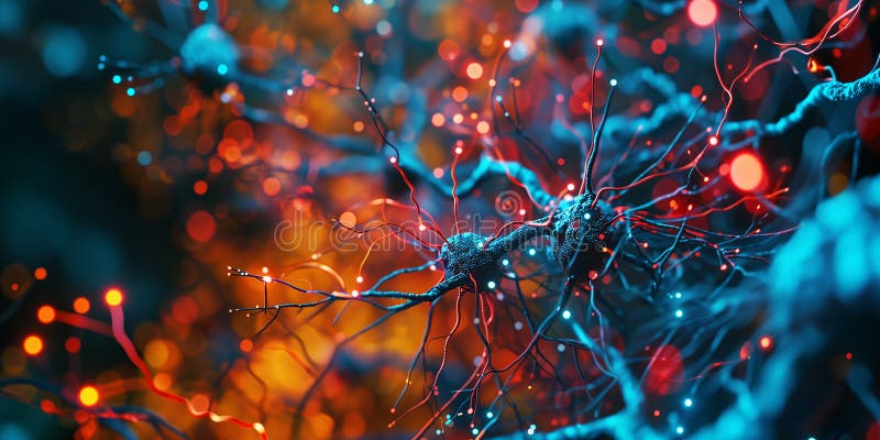 Patterns that Mimic a Neural Network or Neurons of the Brain, Neural ...