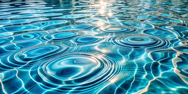 Patterns of Movement in Pool Water Stock Illustration - Illustration of ...