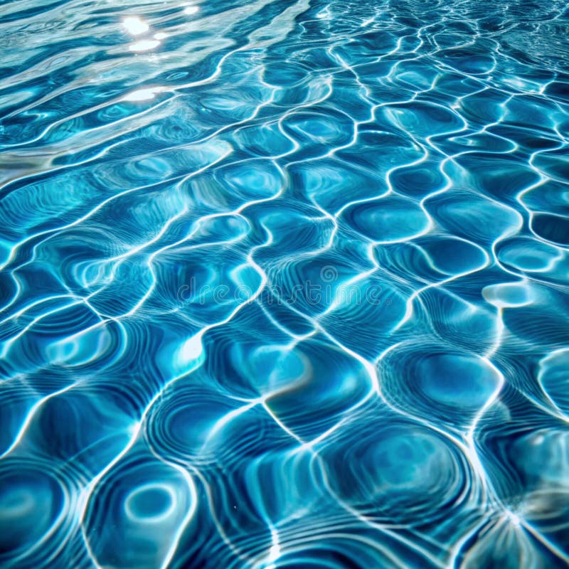 Patterns of Movement in Pool Water Stock Illustration - Illustration of ...