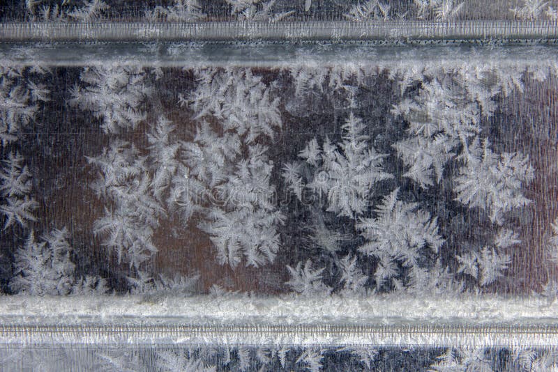 Patterns of Natural Frost on the Metal Stock Photo - Image of ornate ...