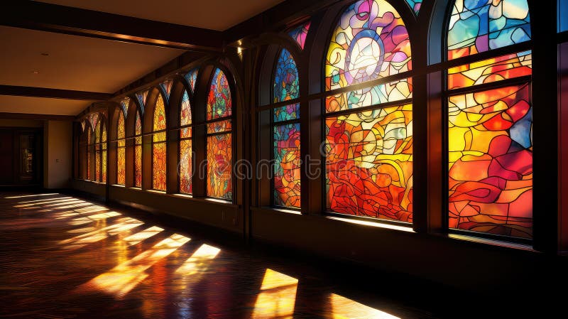 Patterns Office Interior Windows Stock Illustration - Illustration of ...