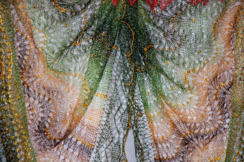 Patterns of the Orenburg Downy Shawl Stock Image - Image of downy ...