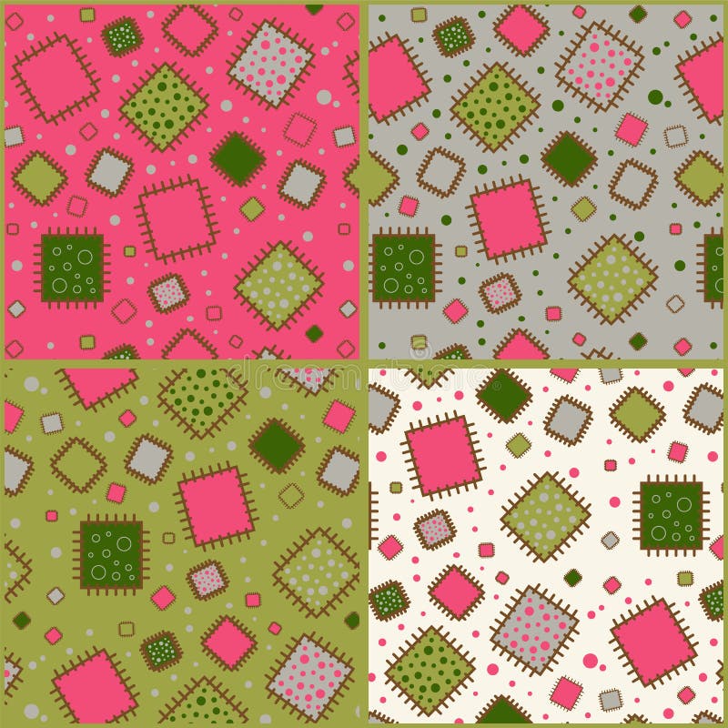 Patterns with patches stock vector. Illustration of ornaments - 40890713