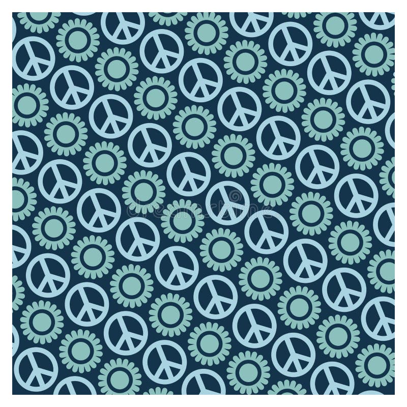 Patterns on a Peace and Love Background Stock Vector - Illustration of ...