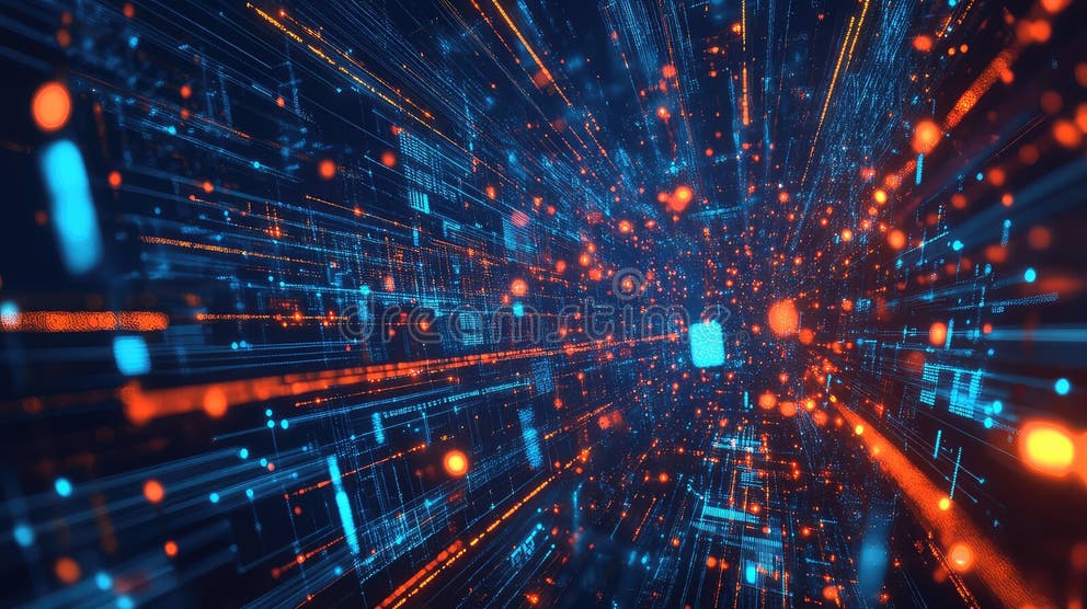 Patterns Pulsating Data Cluster Stock Illustration - Illustration of ...