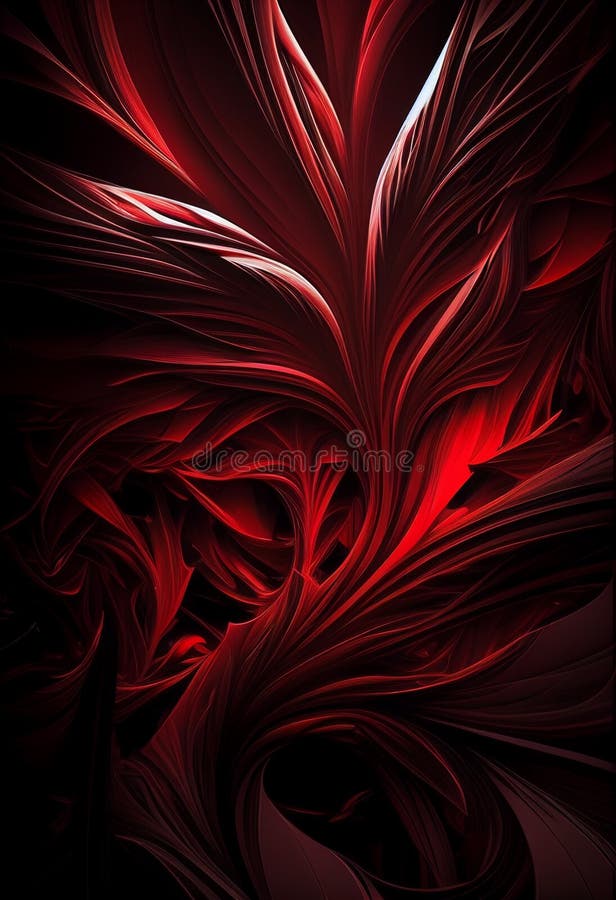 Patterns in Red. AI Generated Stock Illustration - Illustration of ...