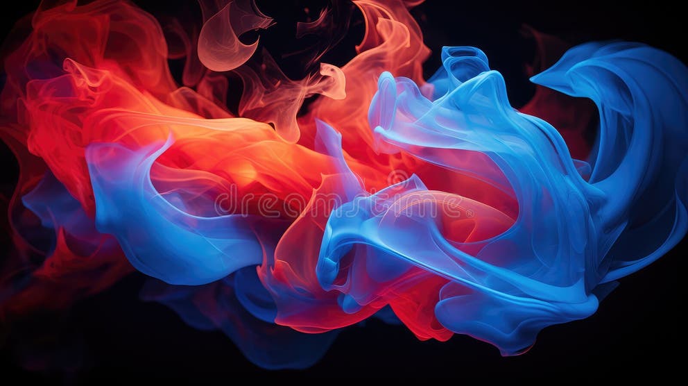 Patterns red blue flame stock illustration. Illustration of vibrant ...