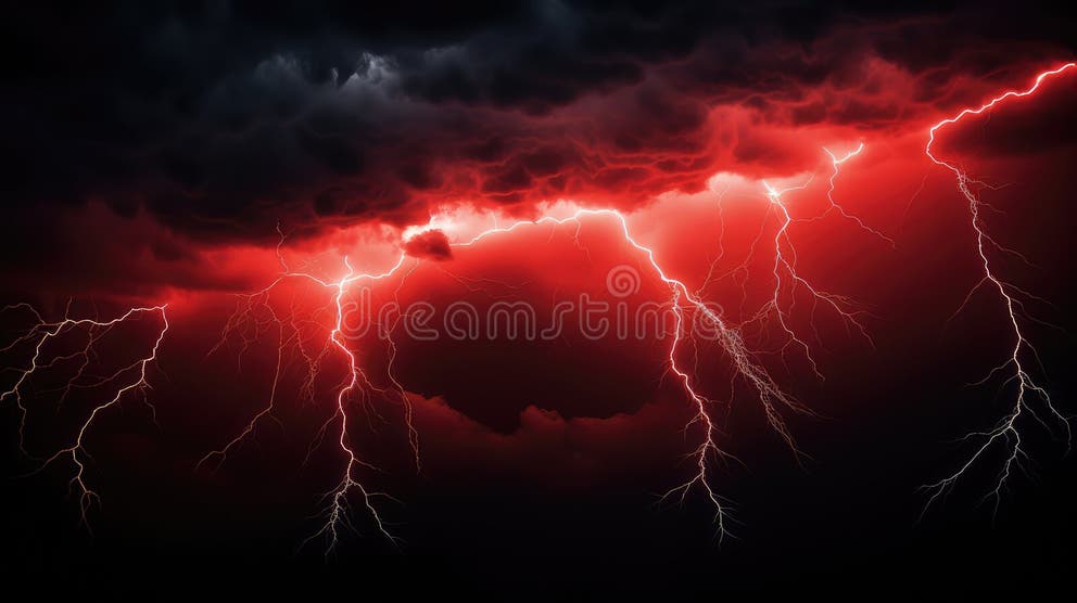 Patterns Red Lightning Background Stock Illustration - Illustration of ...