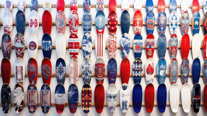 Patterns Red White Blue Boards Stock Illustration - Illustration of ...