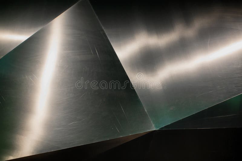 Patterns and Reflections on a Shiny Polished Aluminium Stock Photo ...