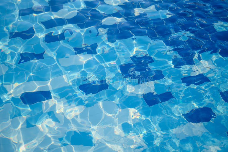 Patterns and Ripples of Swimming Pool Water Surface Stock Photo - Image ...