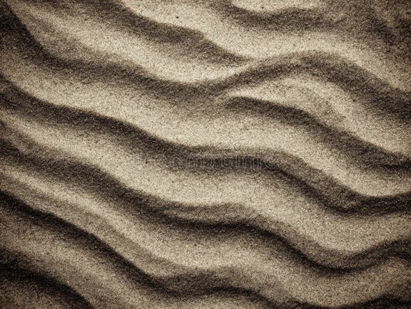 Patterns of Sand Create a Mesmerizing Texture on a Sunny Beach during ...