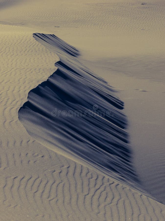 Patterns in Sand Dunes Shaped by Wind Stock Photo - Image of recreation ...