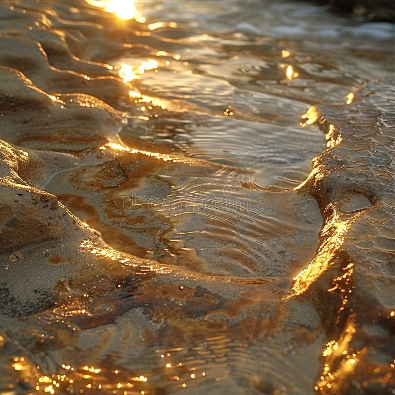 Patterns in the Sand Dunes Under a Setting Sun Stock Photo - Image of ...