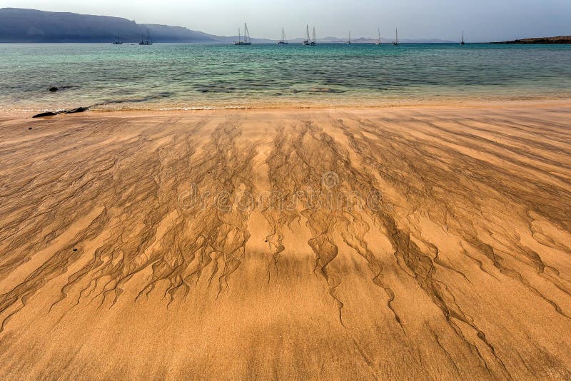 Patterns on the Sand, La Graciosa, Canary Islands Stock Photo - Image ...