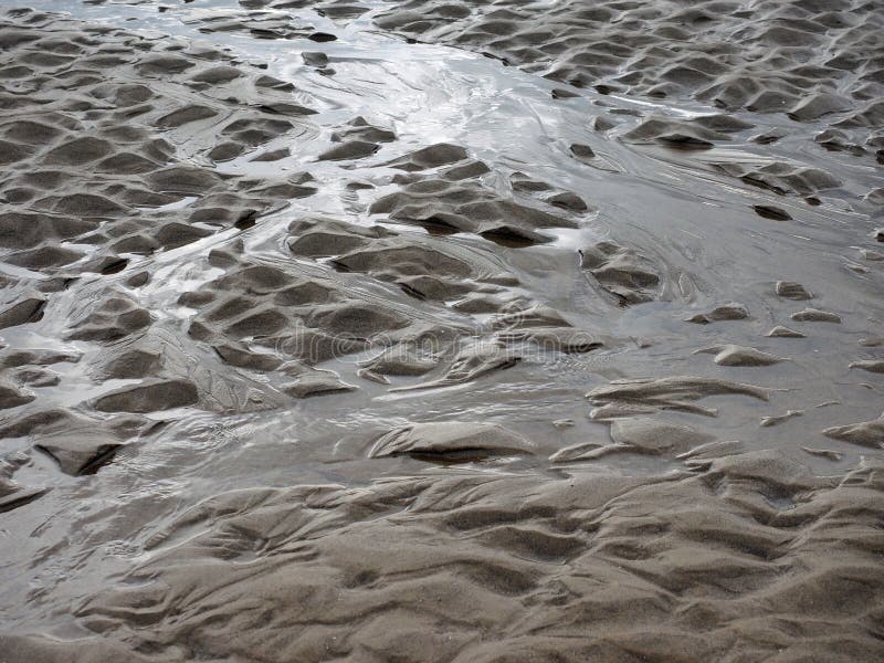 Patterns in Sand at Low Tide. Stock Photo - Image of tide, beach: 138280904