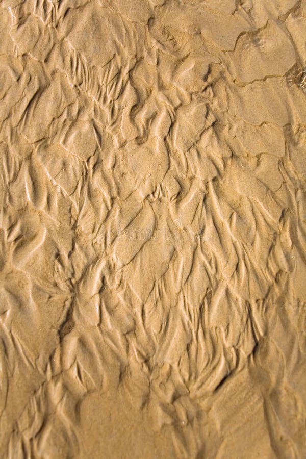 Patterns in the Sand Made by the Creek. Stock Image - Image of stream ...