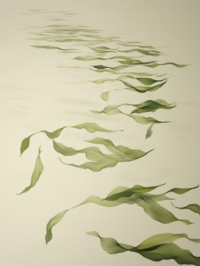 Patterns of Seaweed Gracefully Floating on Calm Water at a Serene ...