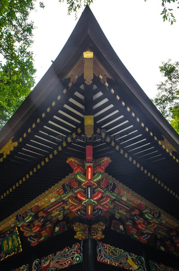 Patterns on the Shinto Shrine, Japan Stock Photo - Image of corner ...