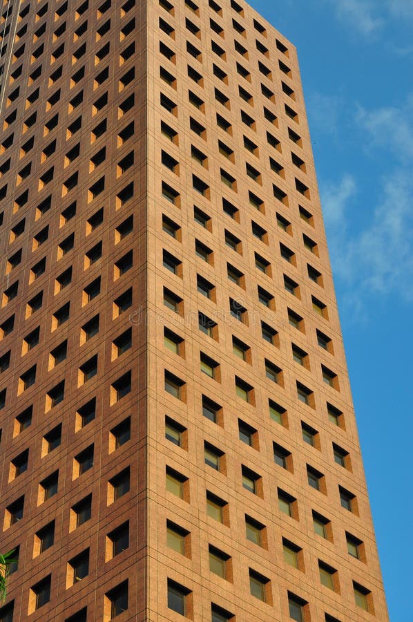 Patterns on Side of Office Building Stock Image - Image of line, tile ...