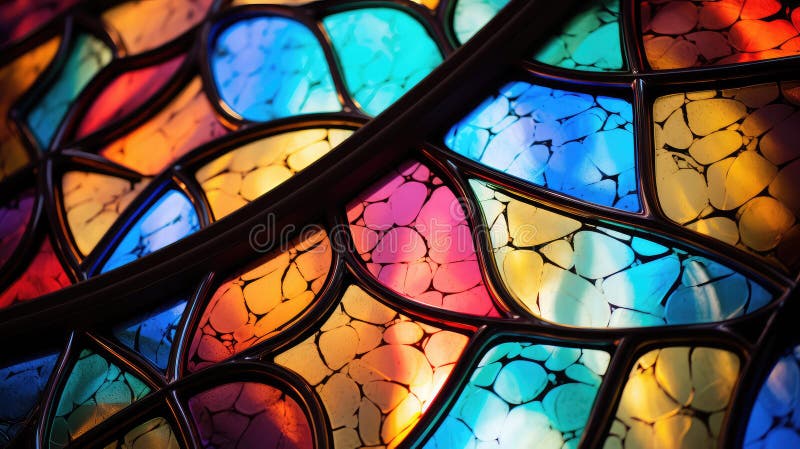 Patterns Stained Glass Texture Stock Illustration - Illustration of ...