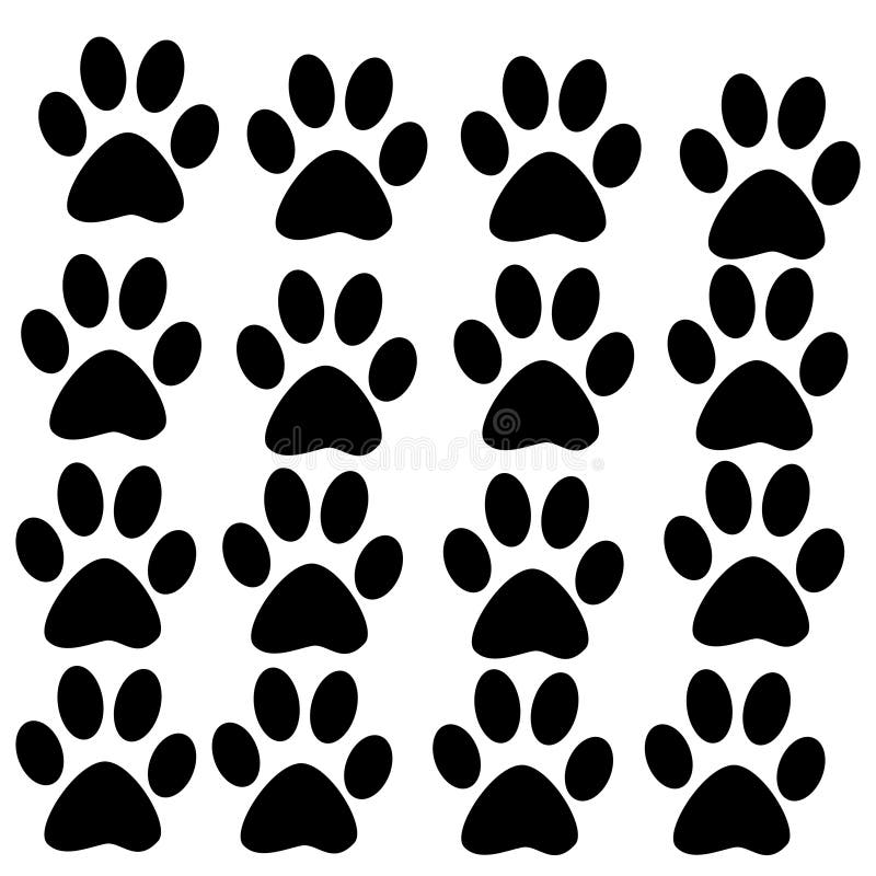 Dog Steps Pattern Room Wallpaper Stock Illustrations – 1 Dog Steps ...