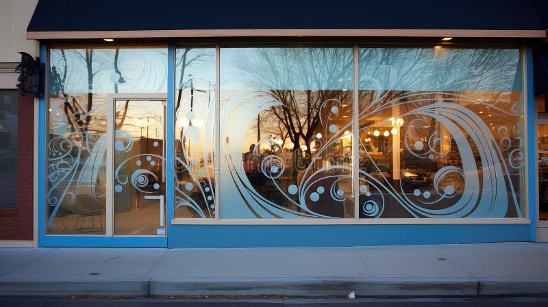 Patterns store front glass stock illustration. Illustration of element ...