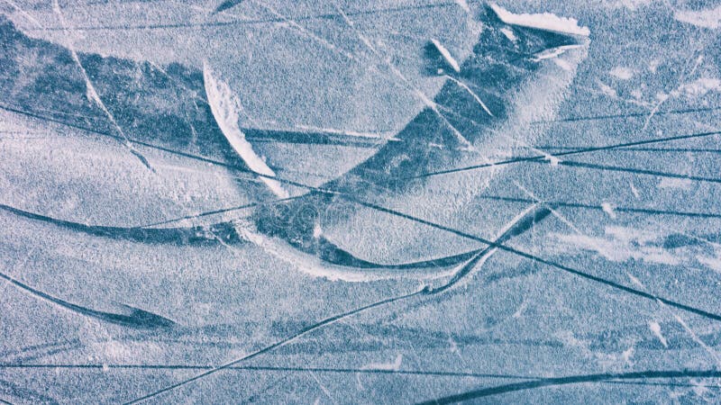 Patterns on the Surface of Ice and Snow, Winter Concept Stock Photo ...