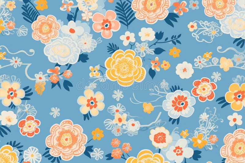 Patterns on Taiwanese Hakka Floral Fabric Spread Out Stock Image ...