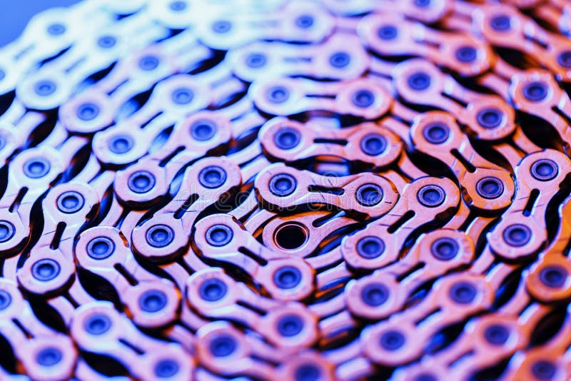 Patterns of a Technological Bicycle Chain Braided in a Circle Stock ...