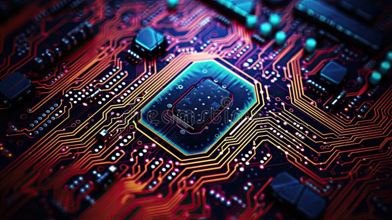 Patterns Technology Close Up Stock Illustration - Illustration of ...