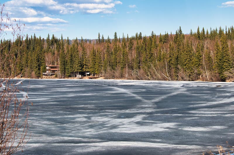 Patterns on Thawing Ice on Alaskan Lake Stock Photo - Image of scenery ...