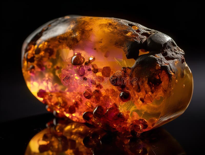 Patterns of Time in Ancient Amber Stock Illustration - Illustration of ...