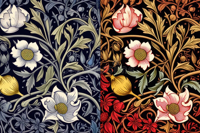 Patterns of the Victorian Era Stock Illustration - Illustration of ...