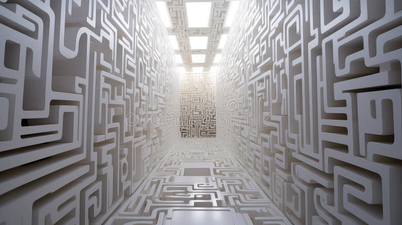 Patterns white maze stock illustration. Illustration of texture - 373430597