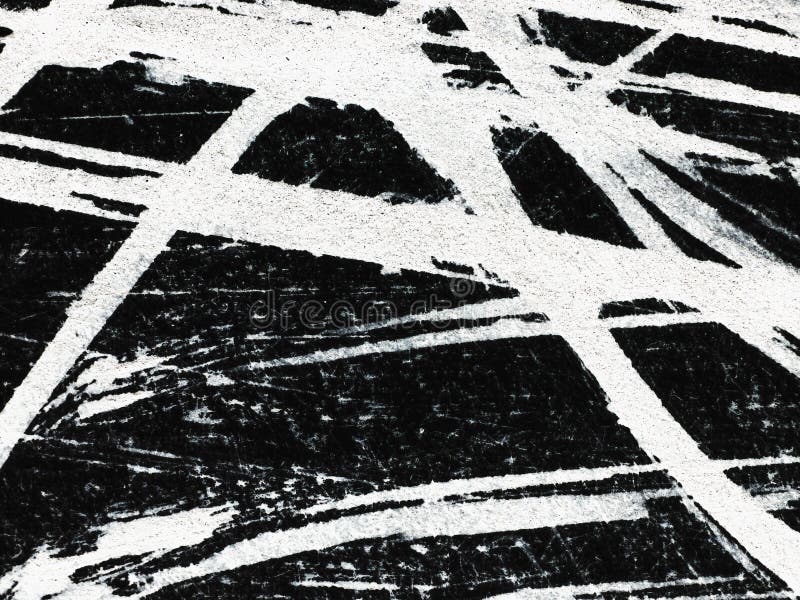 Patterns of White Paint from a Brush on a Black Background Stock Image ...