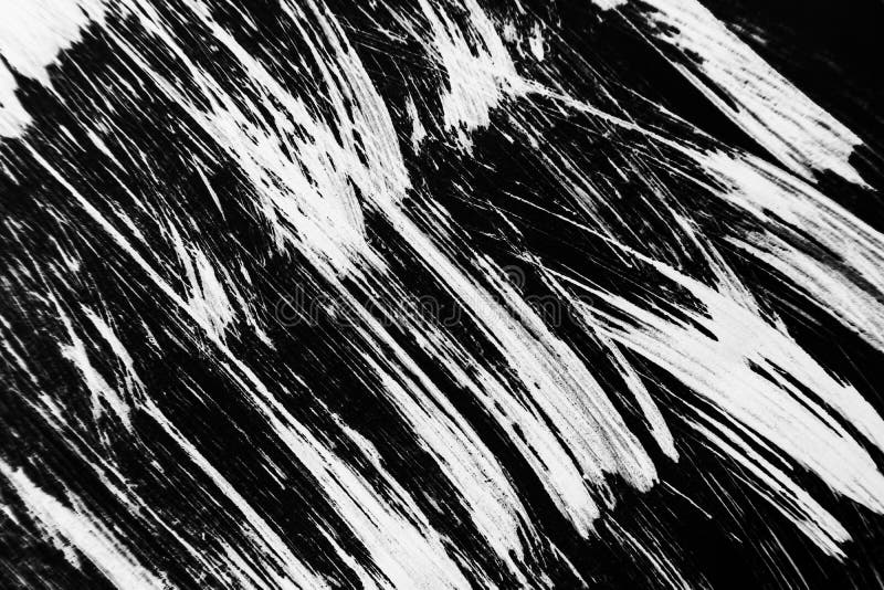 Patterns of White Paint from a Brush on a Black Background Stock ...