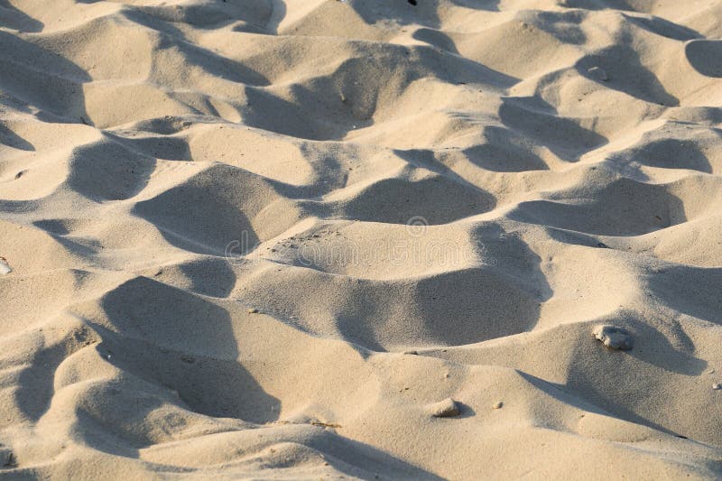 Patterns of Wind-Crafted Sand on Sunlit Beach Stock Image - Image of ...