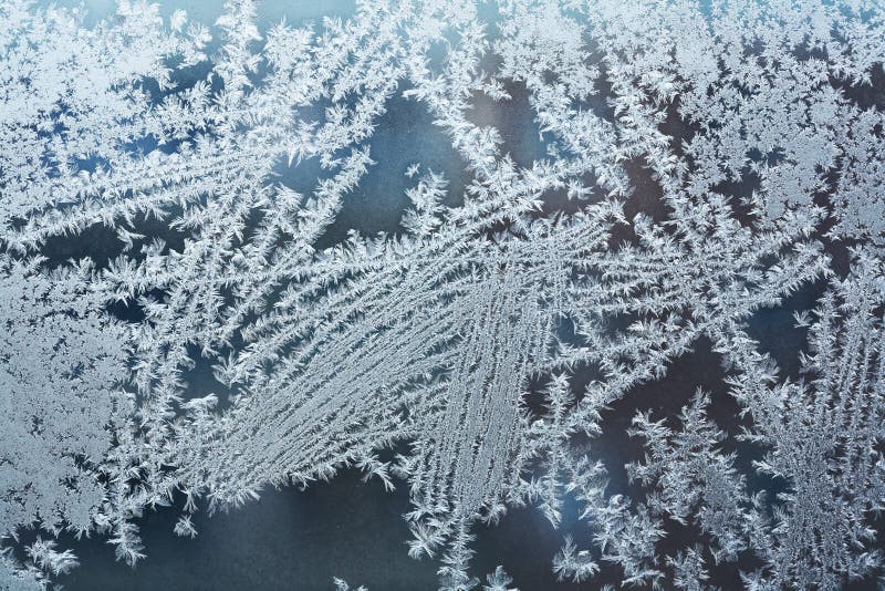 Snow Patterns are on the Windowpane Stock Photo - Image of tracery ...