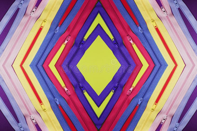 Patternzippers En Colores Diferentes. Reparar Ropa Imagen de archivo ...