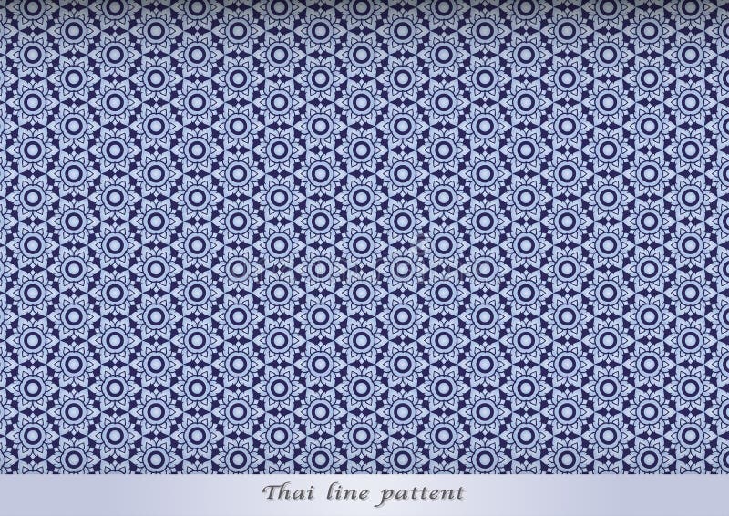 Thai Pattern Blue Background Stock Vector - Illustration of patthen ...
