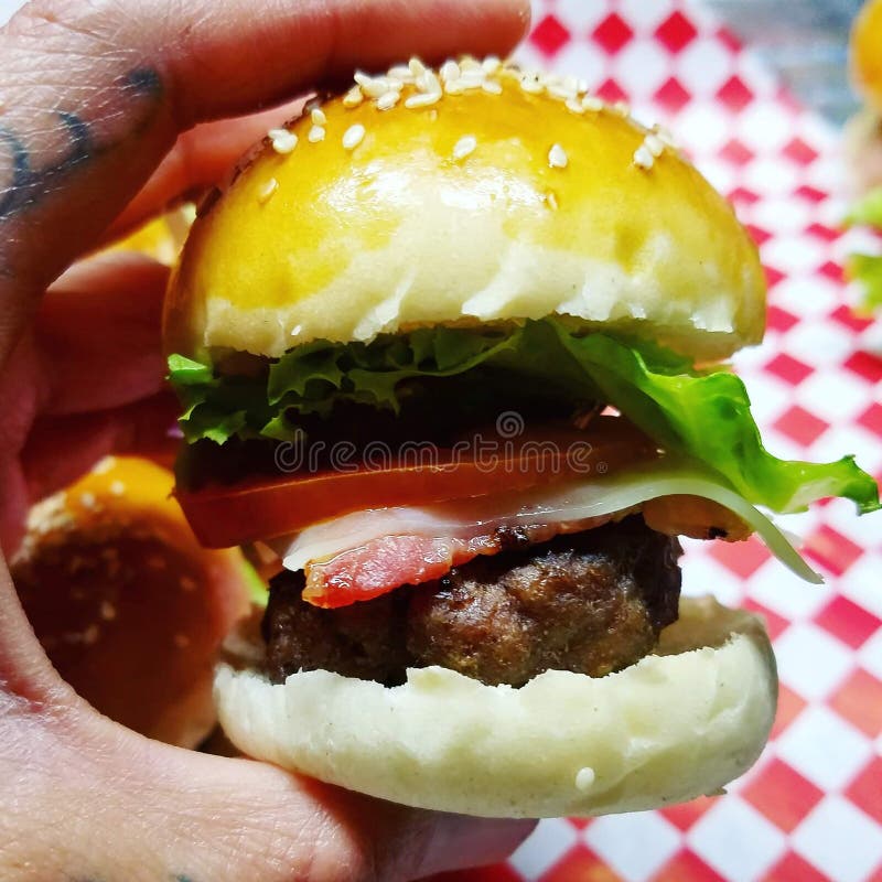 Patty stock photo. Image of cooking, small, burger, sandwich - 152373034