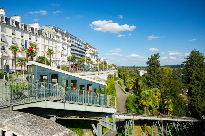 Pau funicular in France stock image. Image of park, station - 268835619