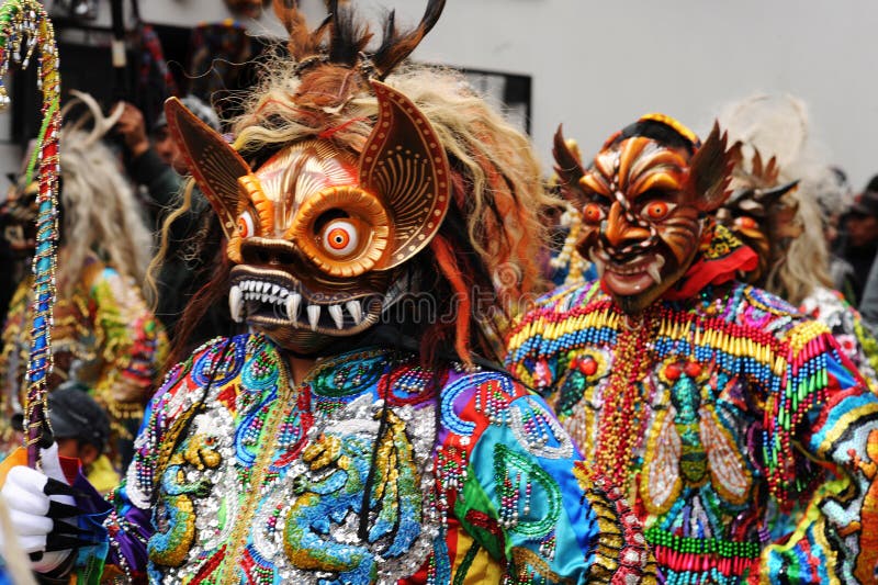 Paucartambo Masks with the Devil, Peru during the Procession of the ...
