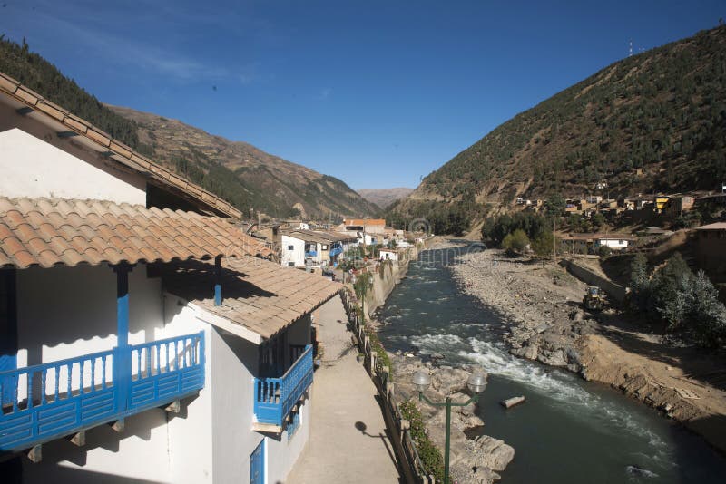 Paucartambo Picturesque Town with Colonial Bridge Over Cusco River Peru ...