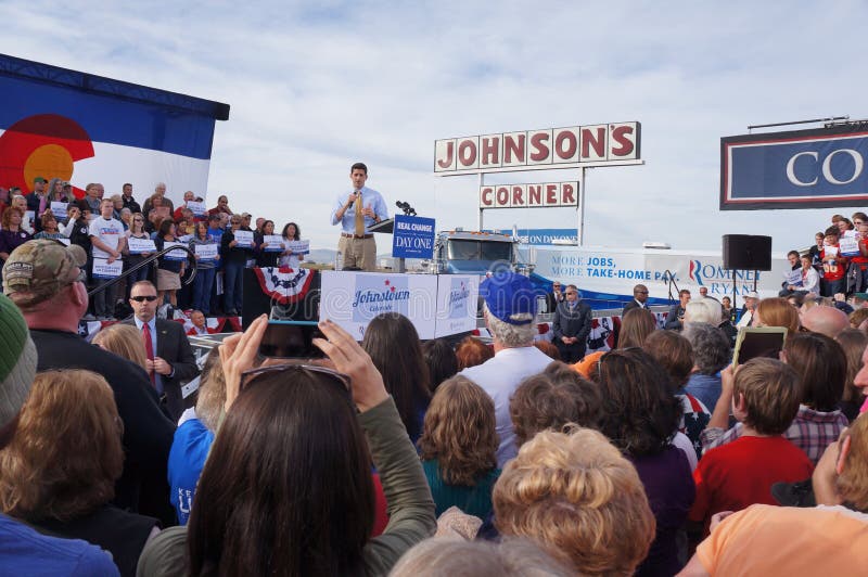 Paul Davis Ryan Rally Mitt Romney Editorial Stock Photo - Image of ...