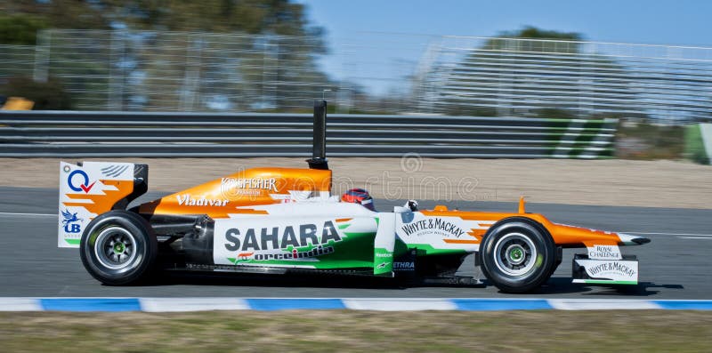 Paul Di Resta F1 Test Drive Jerez 2012 Editorial Stock Photo - Image of ...