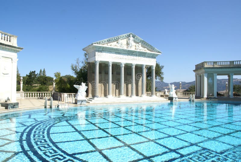 San Simeon, CA: Neptune Pool at Hearst Castle Editorial Photography ...