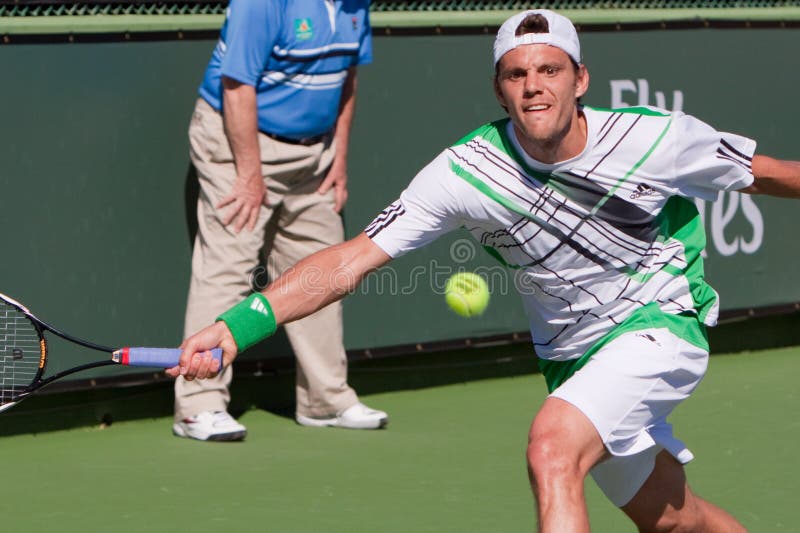Paul-Henri Mathieu at the 2010 BNP Paribas Open Editorial Image - Image ...