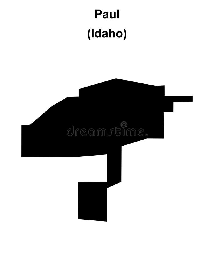 Paul outline map stock vector. Illustration of template - 387210758